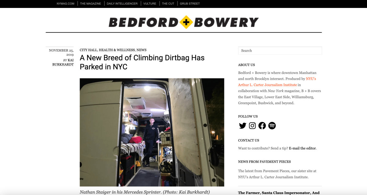 NYC Van life for Bedford + Bowery – Kai Burkhardt